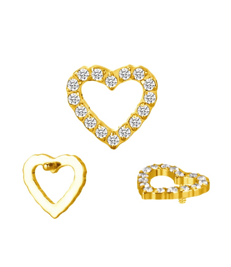 Gold Plated Heart With CZ | Ivy's Forever Fitness, Spa & Tanning